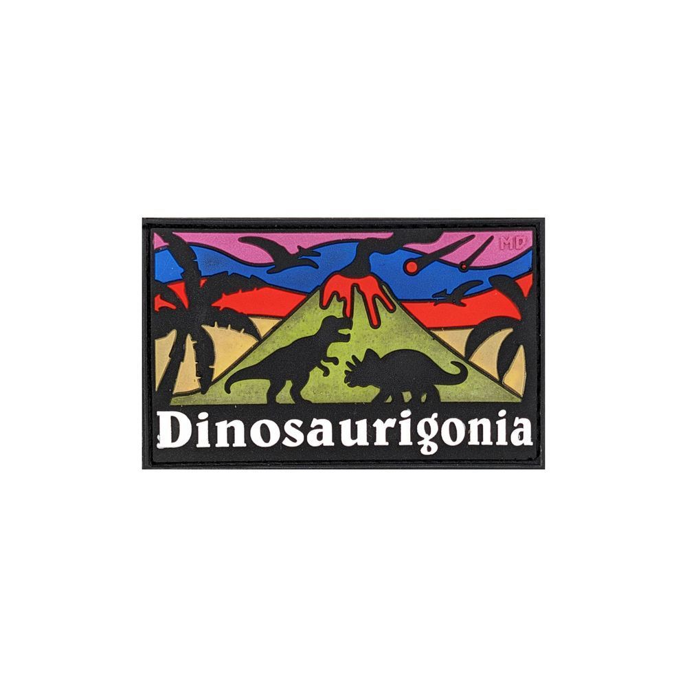 Morale Patch Dinosaurigonia buy — PVC 80×50 mm, Velcro, Patagonia style